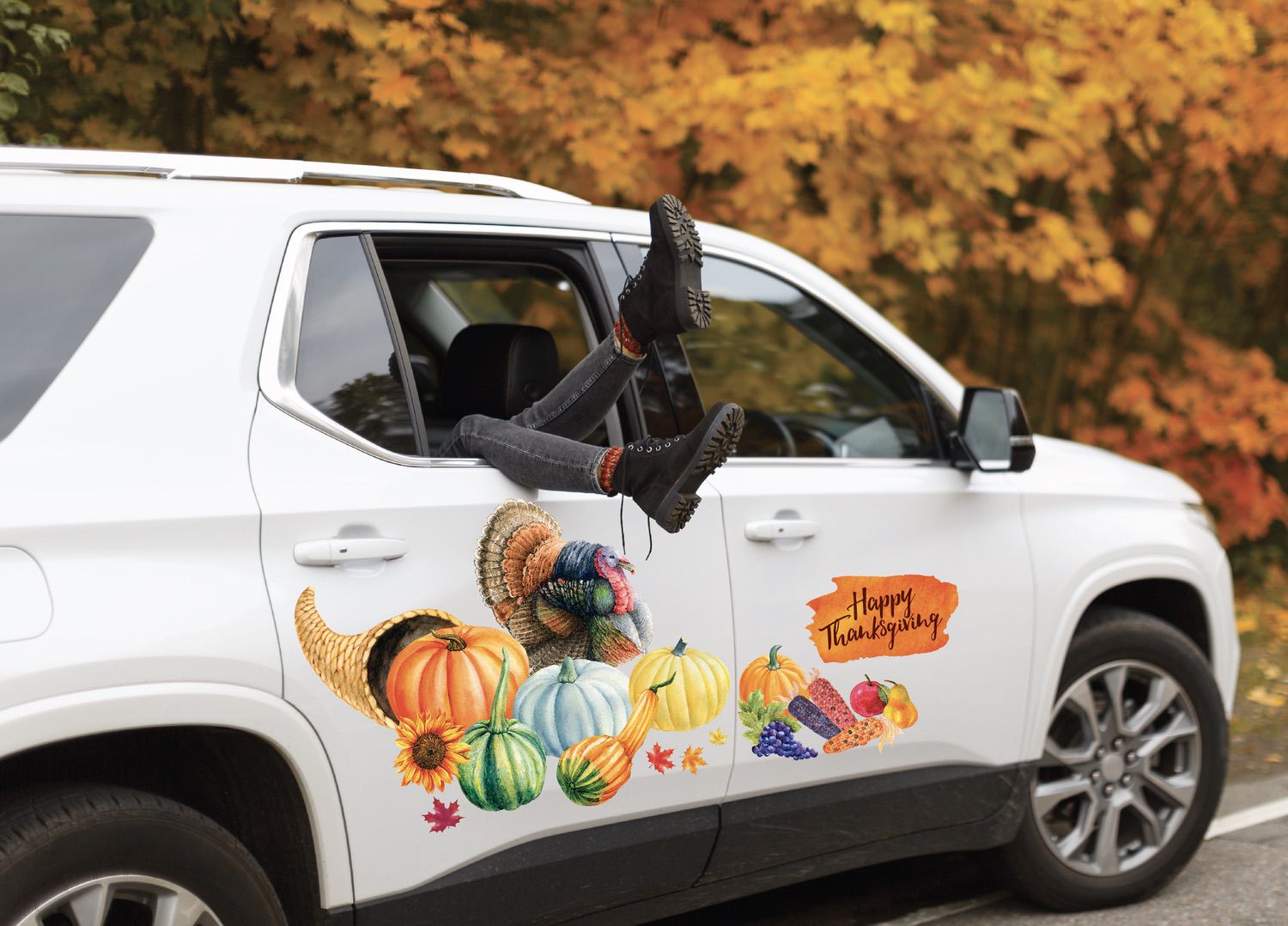 Thanksgiving Cornucopia Decals — Cover-Alls Decals